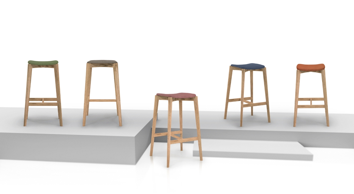 Kaeo Stool No Back with Seat Pad | Advanta